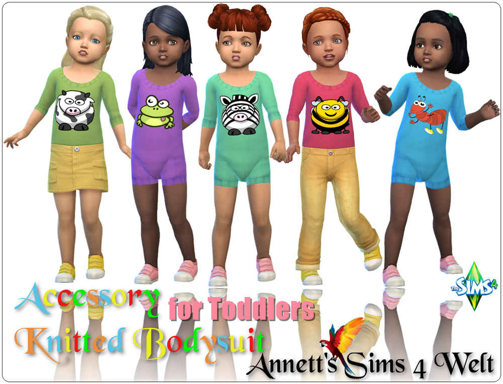 Annett's Sims 4 Welt: Accessory Knitted Bodysuits for Toddlers