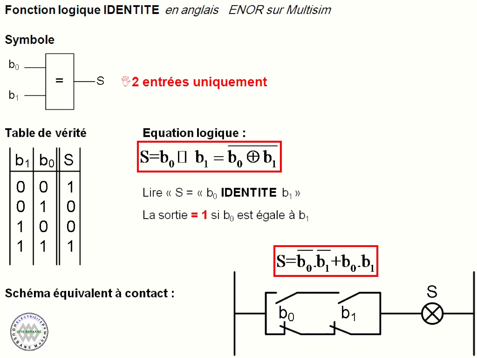 Electrotechnique: Logique