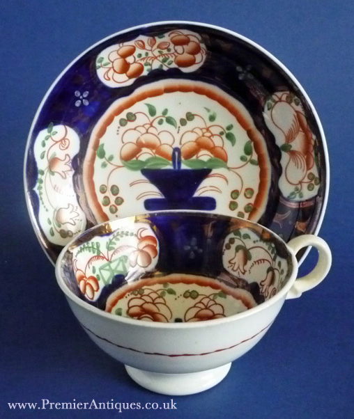 Premier Antiques: Gaudy Welsh 'Basket of Flowers' Pattern