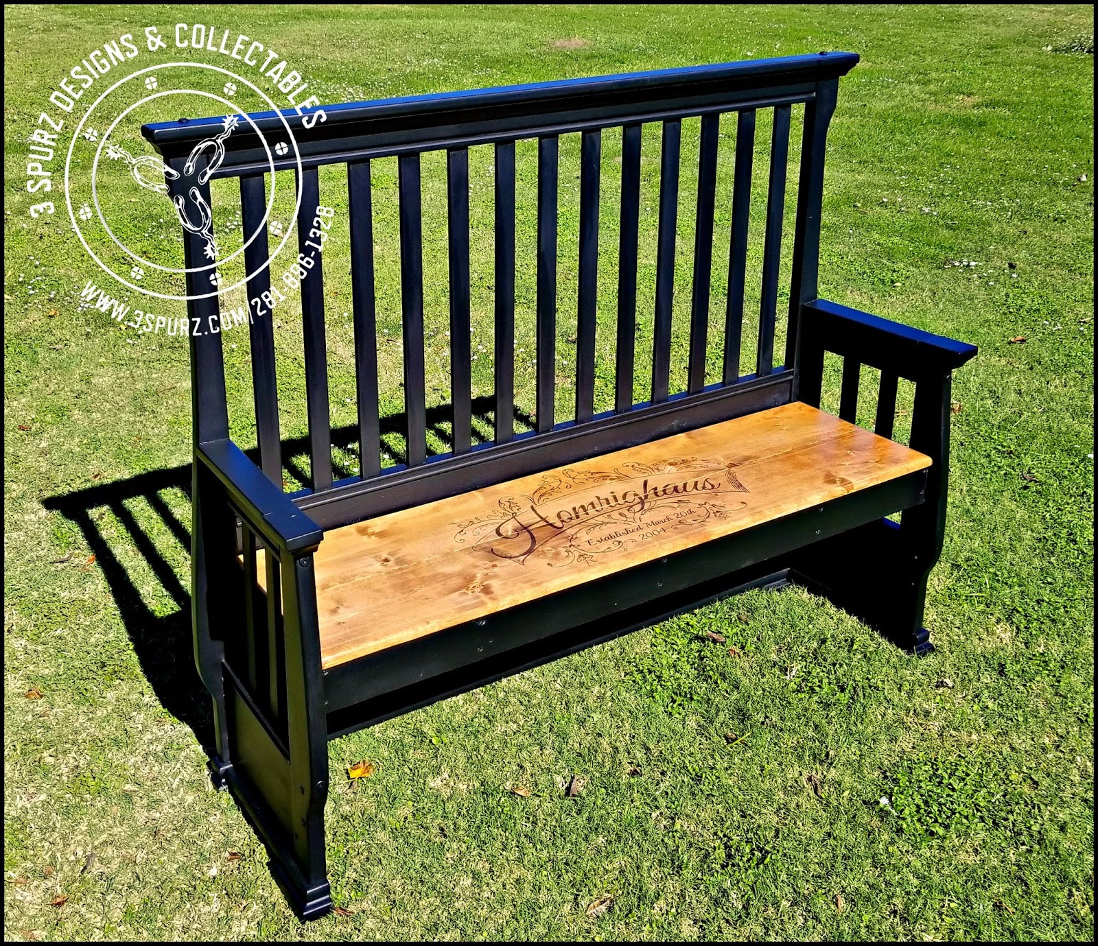 3 Spurz DandC Repurposed /Refurbished Creations!!: Crib turned into a bench