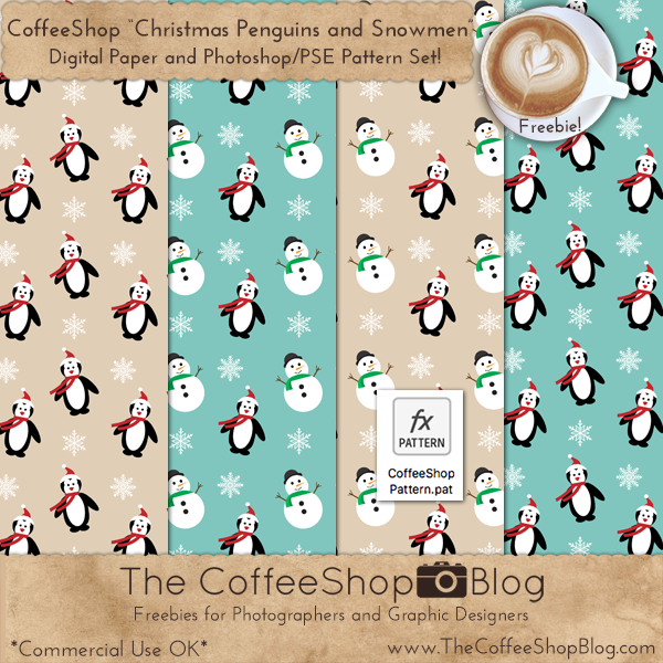 The CoffeeShop Blog: CoffeeShop "Christmas Penguins and Snowmen ...