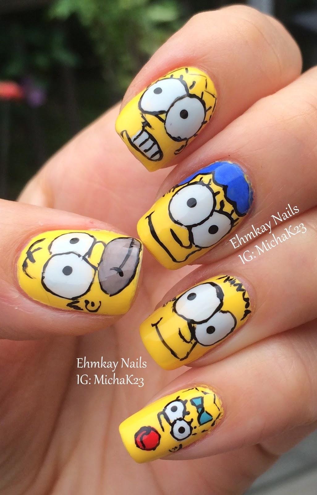 ehmkay nails: #EverySimpsonsEver Simpsons Nail Art Tribute