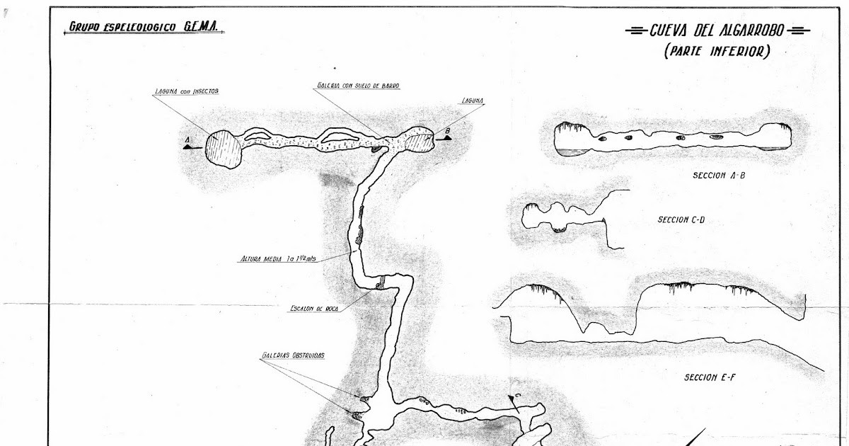 Grupo Espeleológico Gema: Planos de Cuevas y Yacimientos Arqueológicos.