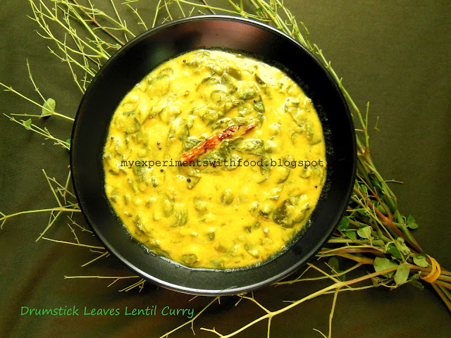My Experiments With Food: Drumstick Leaves Lentil Curry/ Muringayila ...
