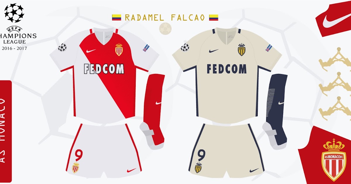 Design Futbol Kits: Monaco 2016 - 2017 (Champions League)