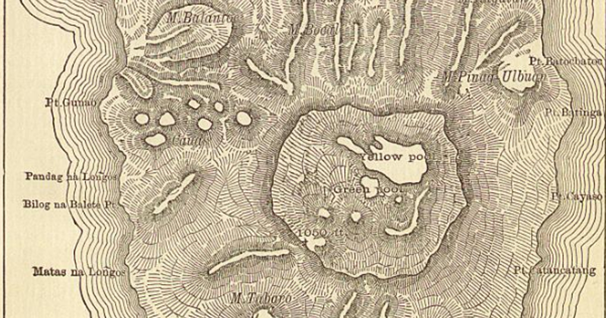 Map of Taal Volcano c. 1903 - Batangas History, Culture and Folklore