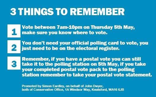 Chris Whiteside's Blog: Reminder - elections tomorrow