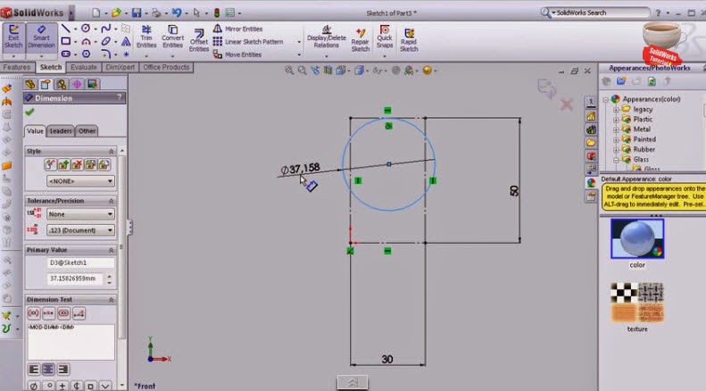 How to Simple modeling Cup 3D in Solidworks - SolidWorks Share