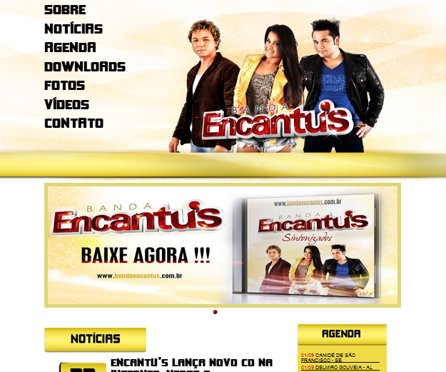Banda Encantu´s lança site oficial ~ FERNANDO.COM