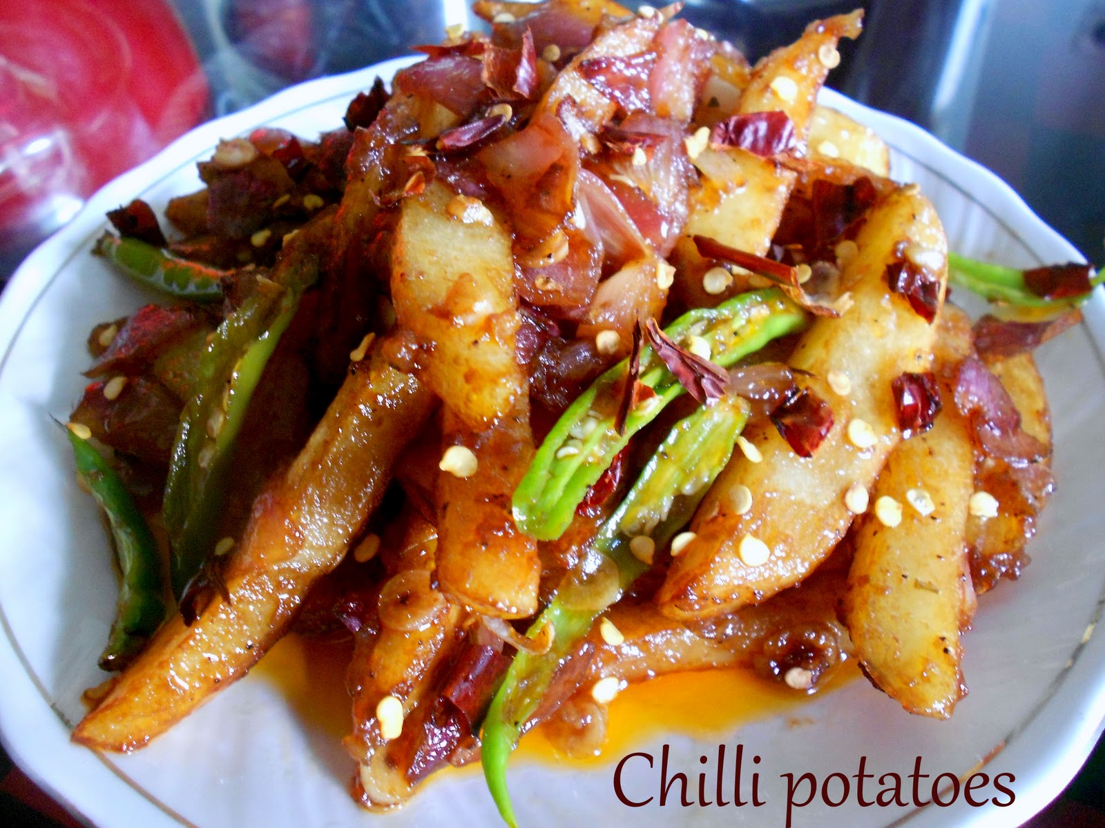 pammi ka tadka: Chilli Potatoes
