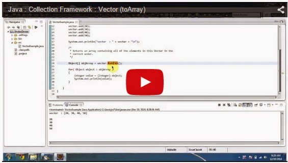 Java Ee Java Collection Framework Vector Toarray