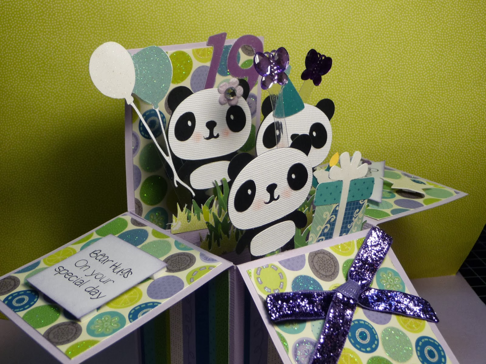 The Scrappin Rabbit: "Card In A Box" Pandamonium Card