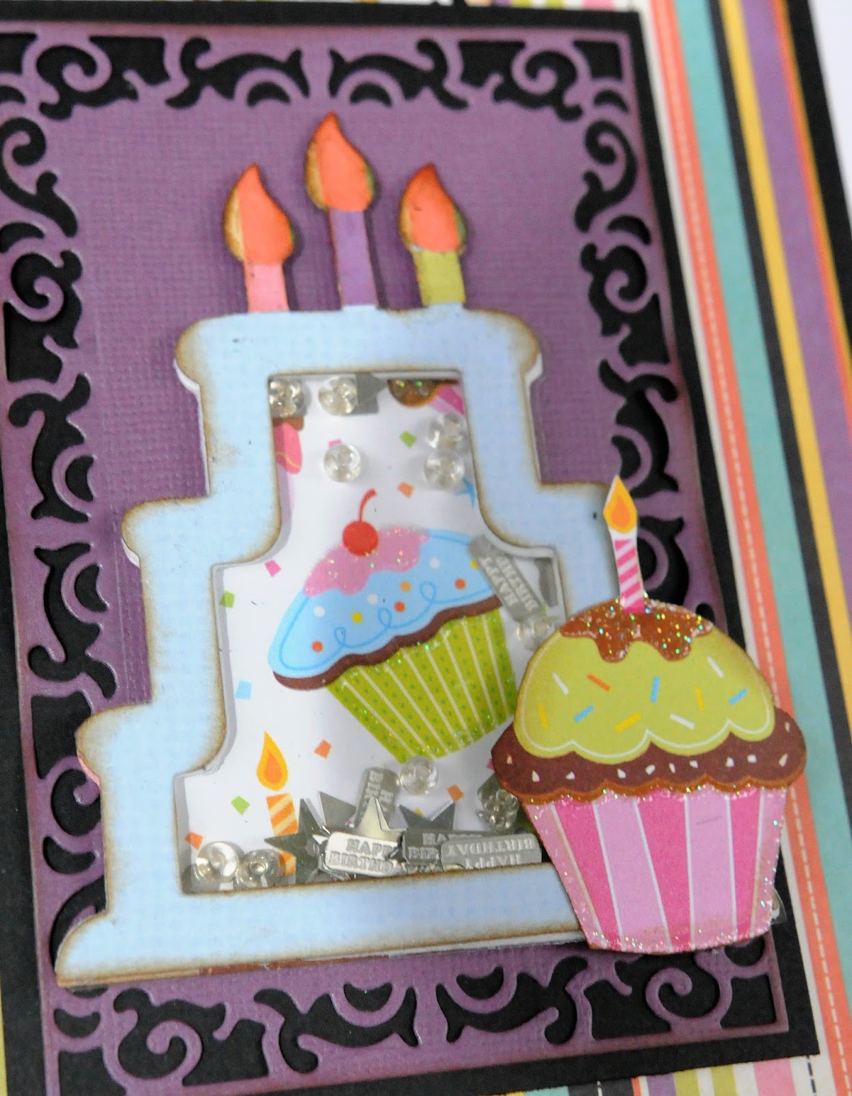 Happy Birthday Shaker Card by Debbie Brownmiller - Cheery Lynn Designs ...