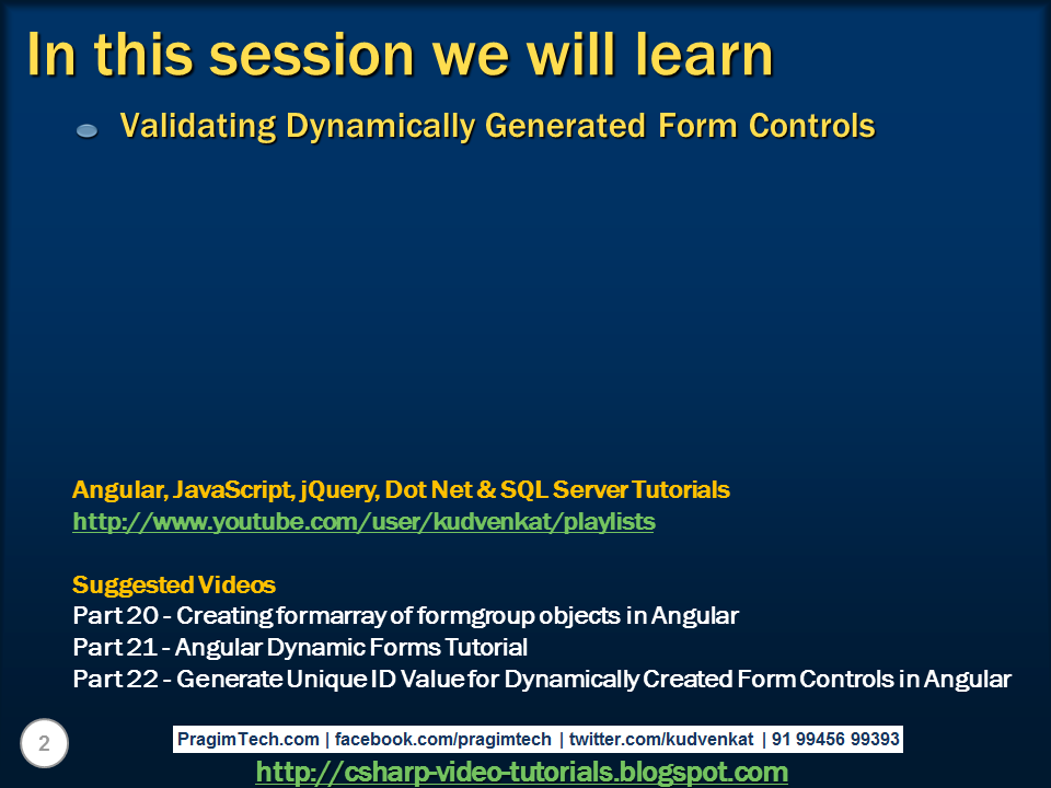 Sql server, .net and c# video tutorial: Angular dynamic forms ... Sql server, .net and c# video tutorial: Angular dynamic forms ...