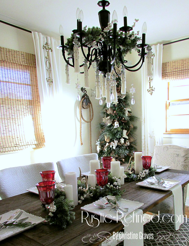 Traditional Christmas Tablescape | Rustic & Refined
