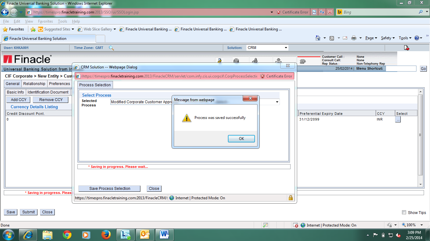 Finacleopedia: Creating CIF Corporate