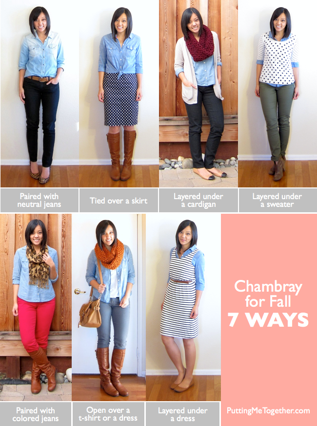 How to Wear Chambray for Fall - 7 Style Tips | Putting Me Together ...