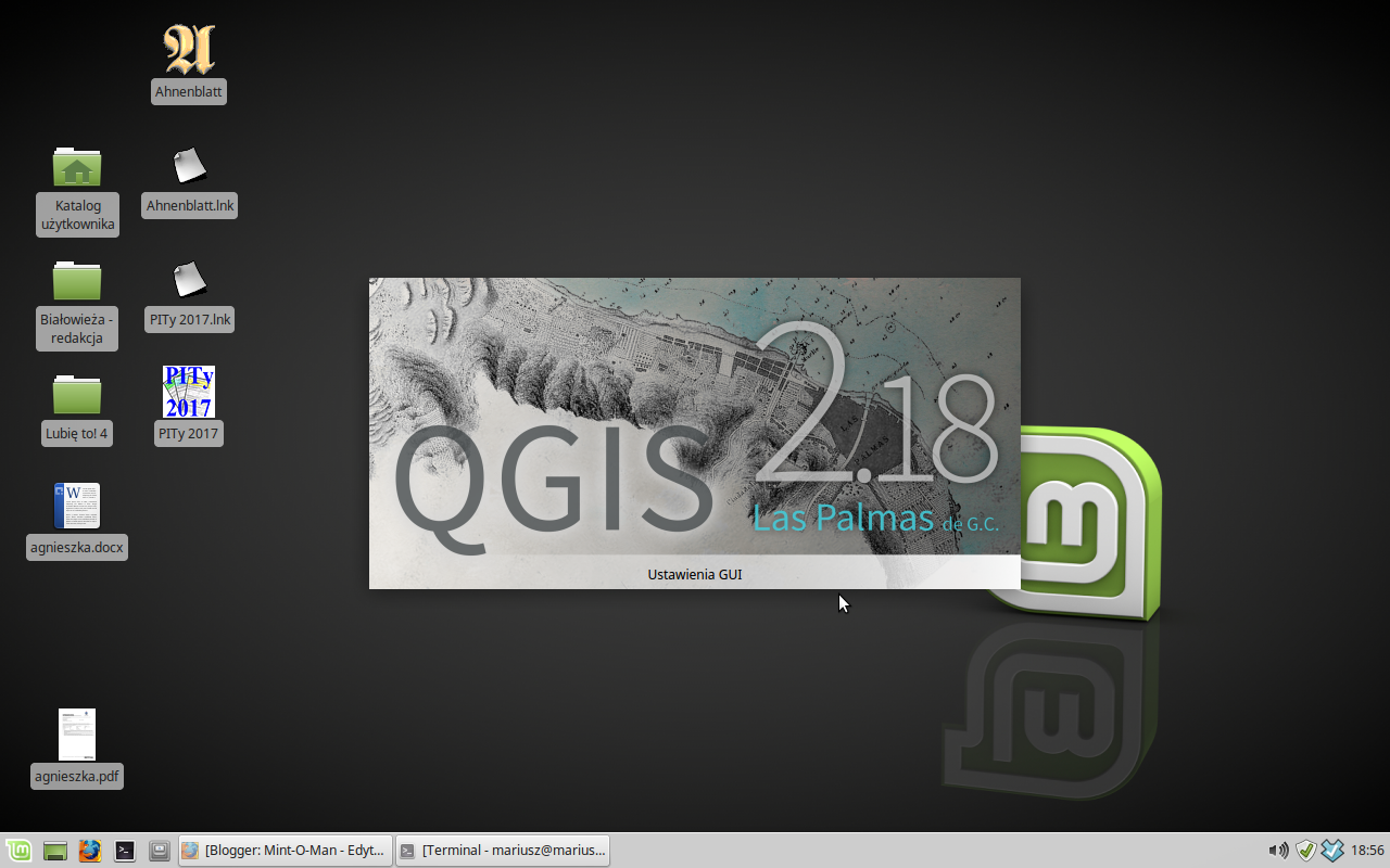 Mint-O-Man: Instalacja QGIS na komputerze z Linux Mint