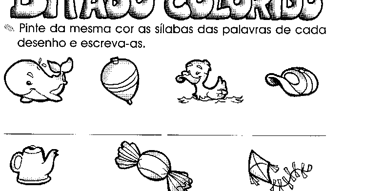 ALFABETIZAÇÃO - ditado colorido ~ Atividades Escolares
