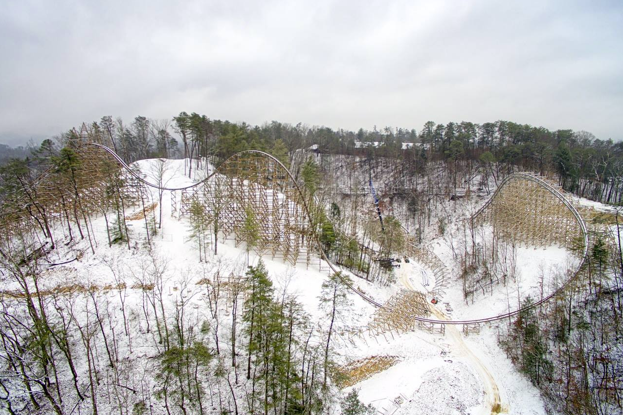 NewsPlusNotes: Dollywood Shares Wintry Aerial Photos of Lightning Rod