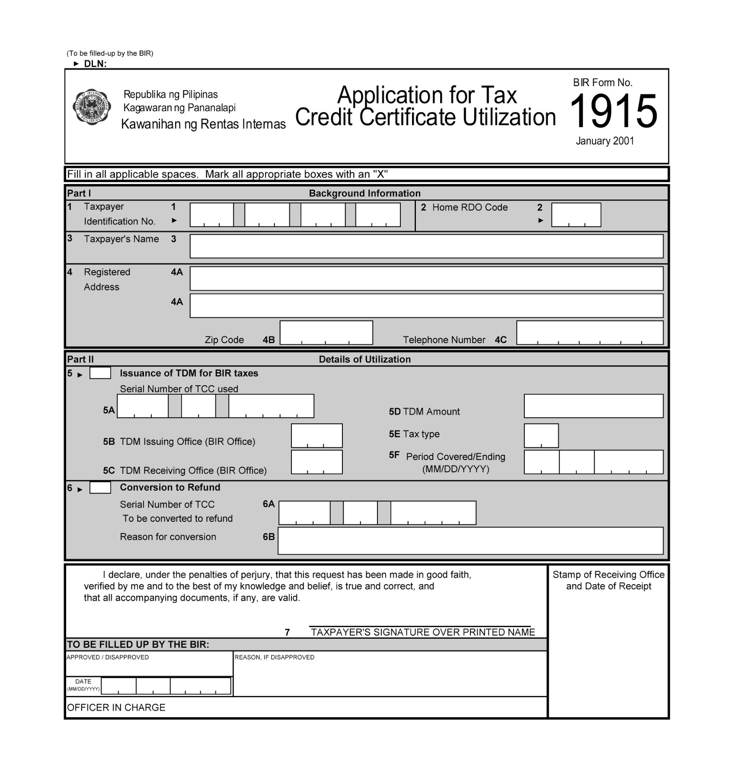 busapcom: BIR Application Forms 1914 - 1917