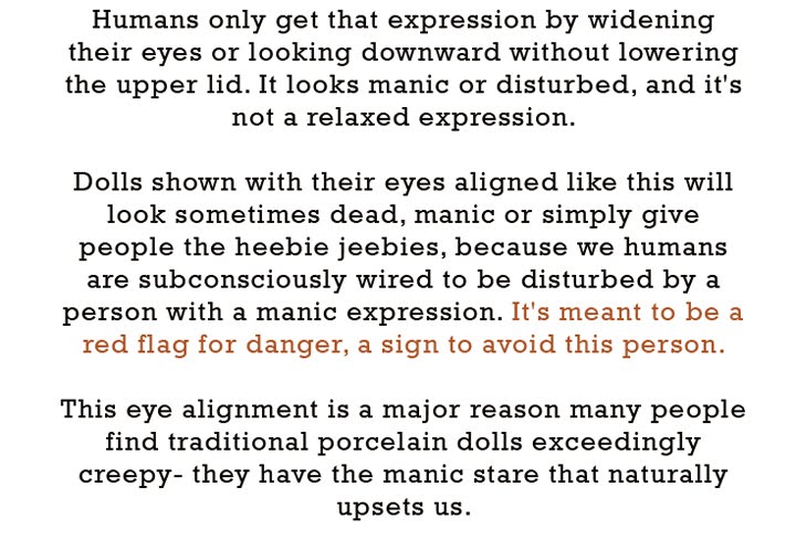 Feet Of Clay Dolls: Eye Alignment and Human Expressions