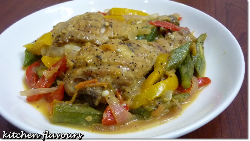 kitchen flavours: Brazilian-Style-Chicken with Okra