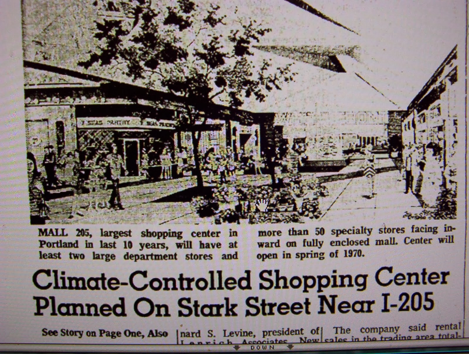 Old Mall 205 Facts and History Page: Mall 205 Opens in 1970