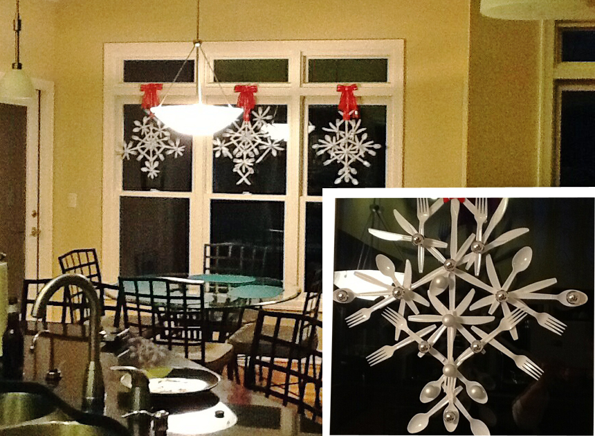 Snowflakes Made From Plastic Silverware ~ She's So Fly Outdoor News
