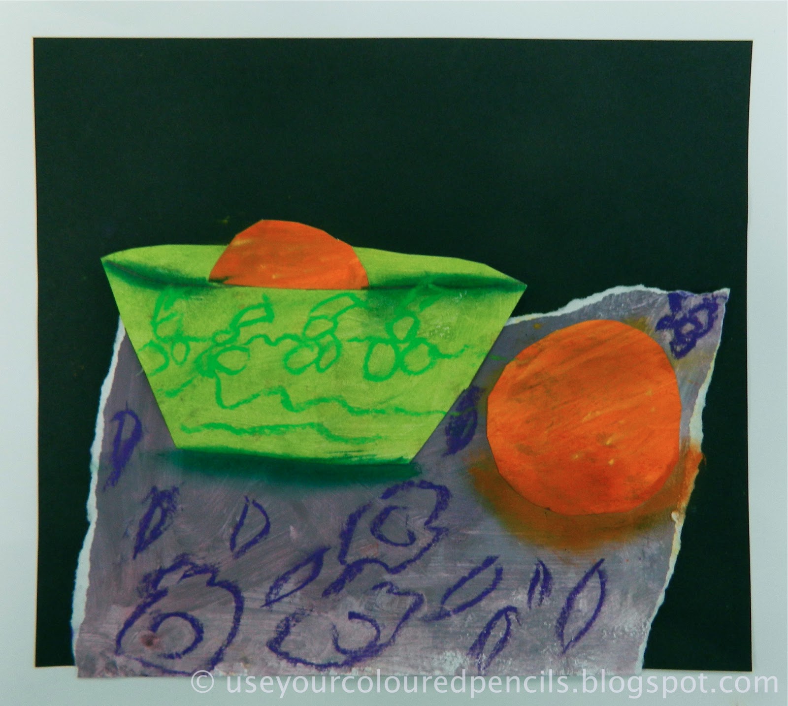 Use Your Coloured Pencils: Still Life Secondary Colour Collages