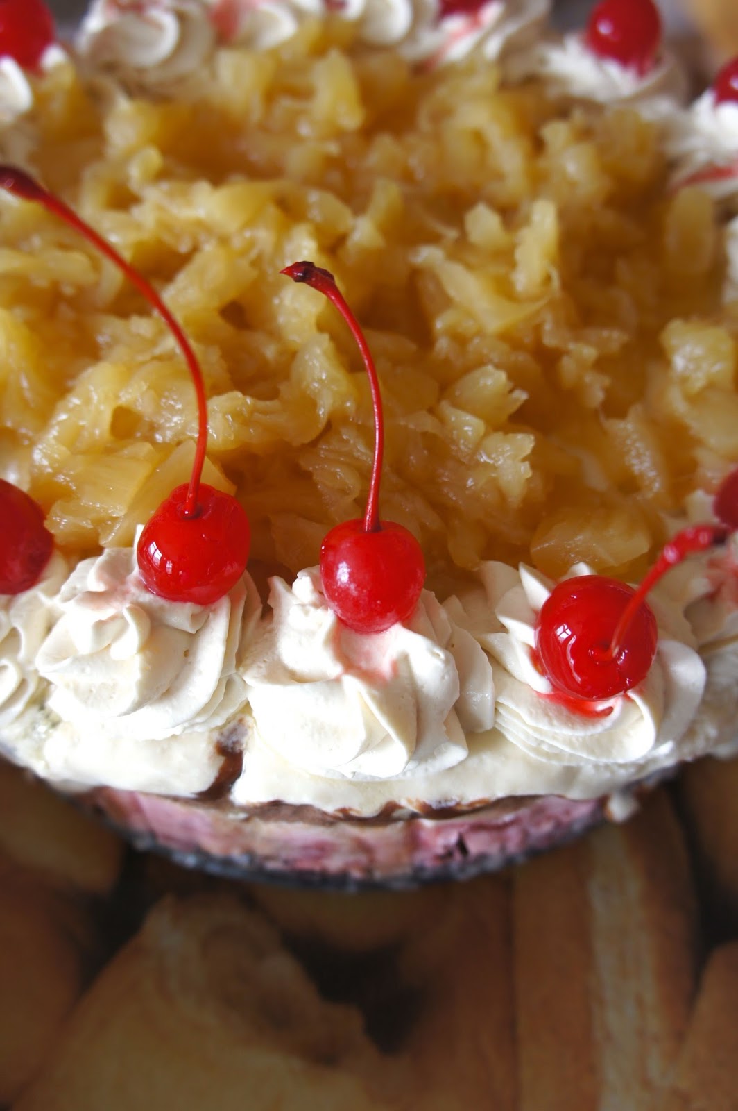 Savory Sweet and Satisfying: Banana Split Ice Cream Cake
