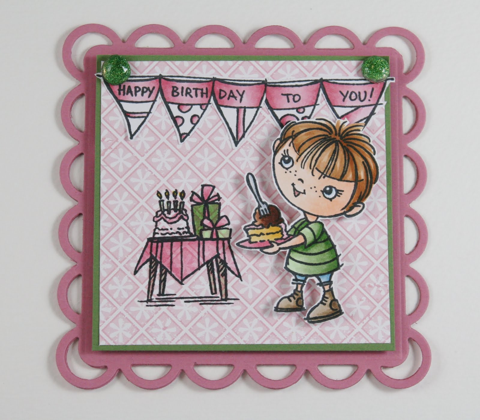 My Noteworthy Cards: Another Stampendous Challenge Card, Another New Kiddo