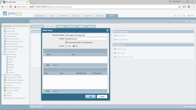 My Palo Alto Networks PCNSE Journal: Configuring Syslog, SNMP and ...