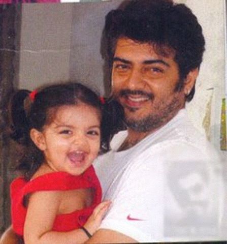 Indian Celebs: Actor ajith with his daughter anoushka