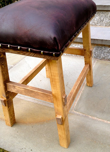 No Sew Cayden Nailhead Stool | Ana White