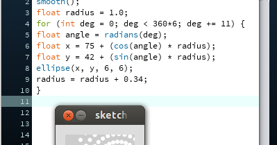 Processing en Secundaria: Ejemplos 10 (funciones matemáticas)