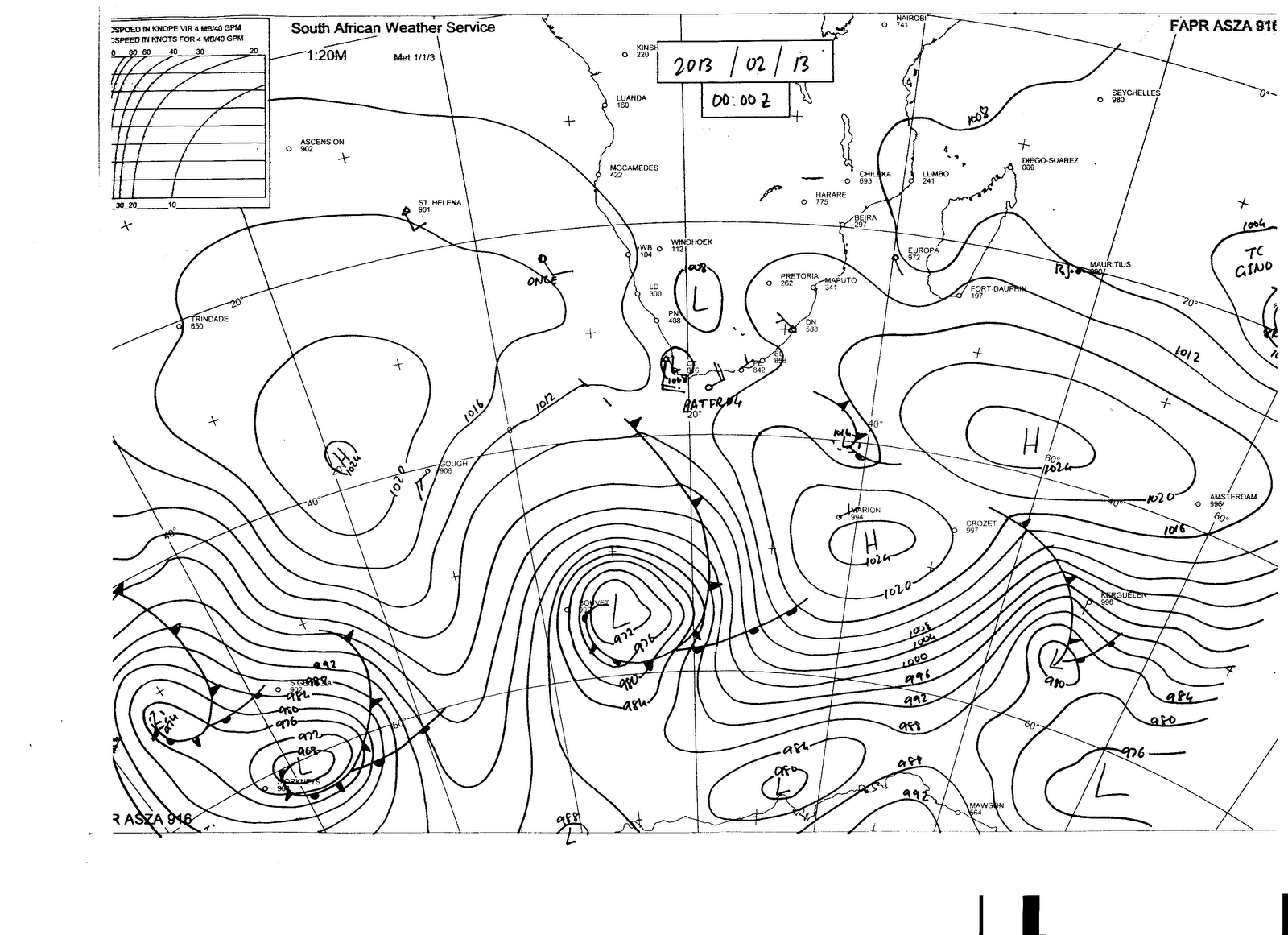 SA Weather and Disaster Observation Service: SA Sea Level Synoptic ...