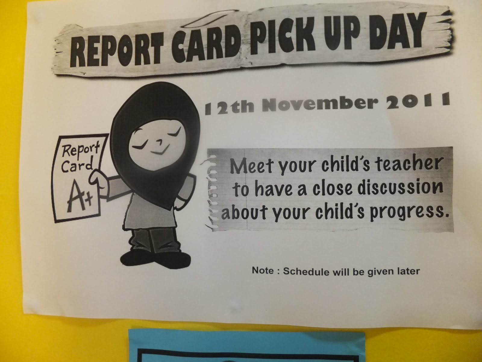 Report Card Pick Up Day