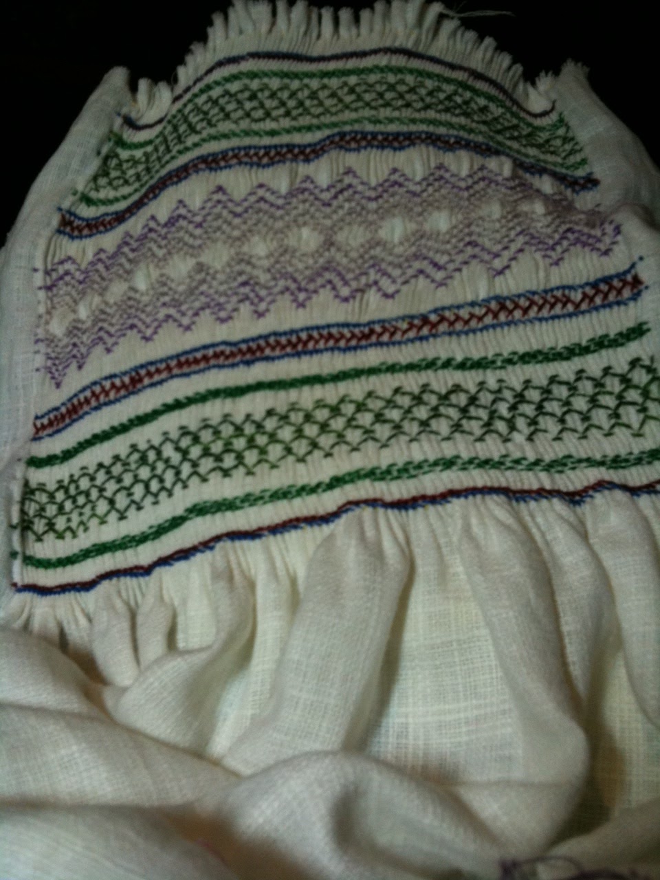 AlwaysStitching: English Smock - 1. Smocking