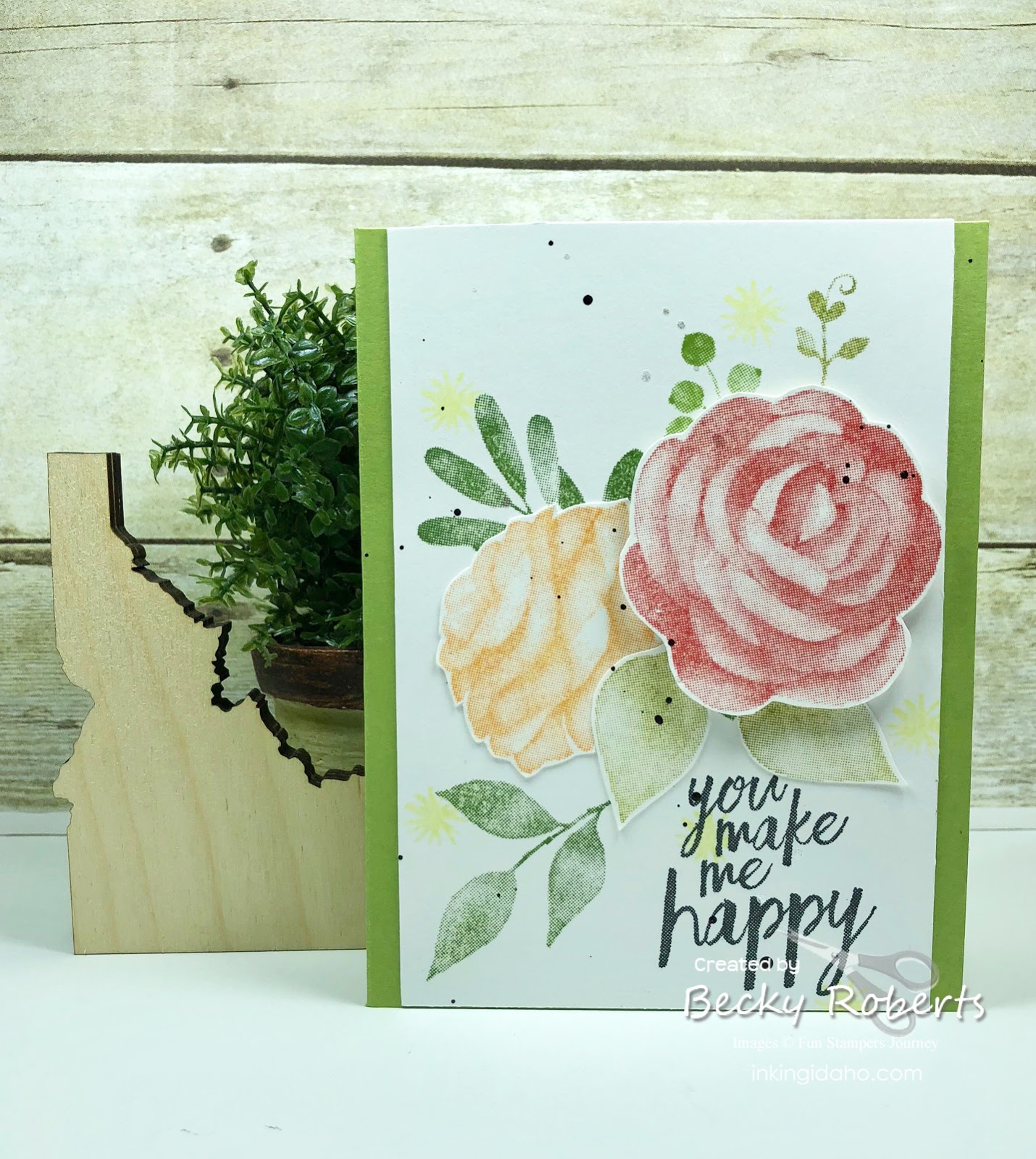 Inking Idaho: Printed Rose Cards