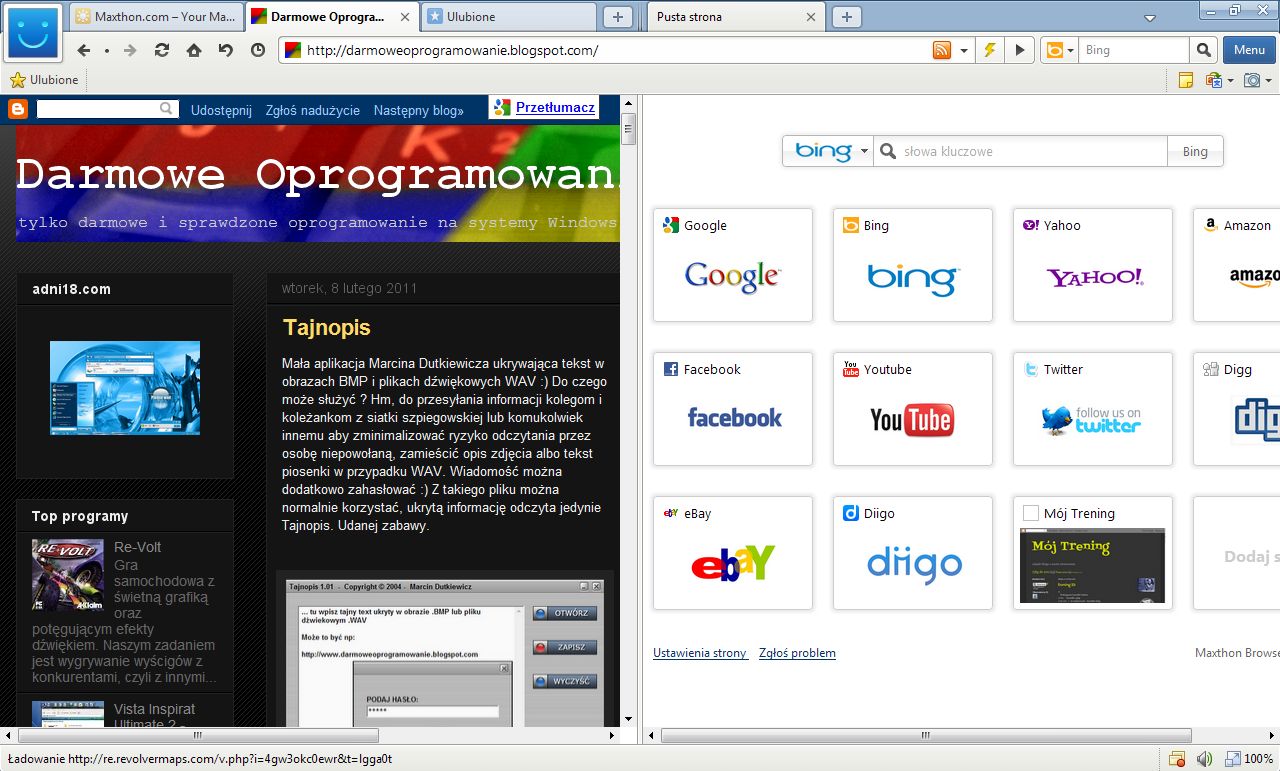 Darmowe Oprogramowanie: Maxthon 3