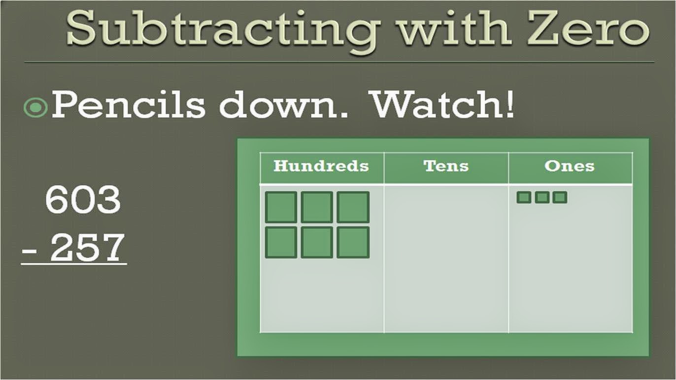 Katie Goodwiller's Classroom Chronicles: Subtracting with Zeroes
