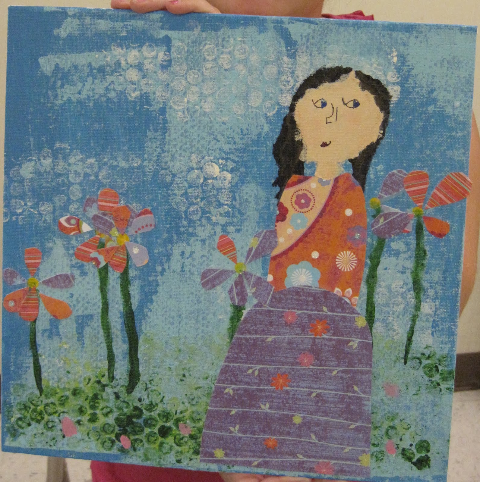 Angela Anderson Art Blog: Mixed Media Project - Kid's Painting Class