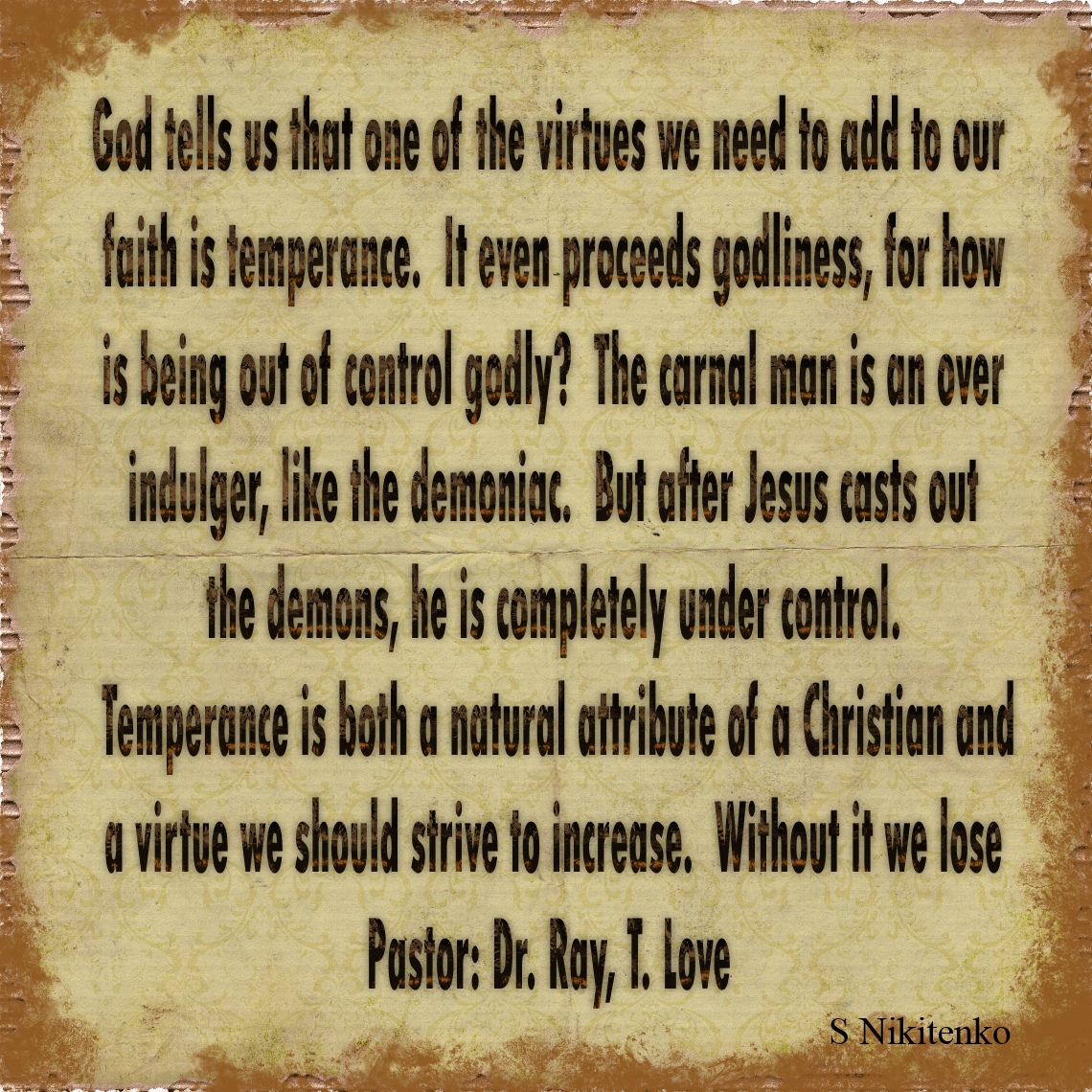 Christian Quote: Temperance