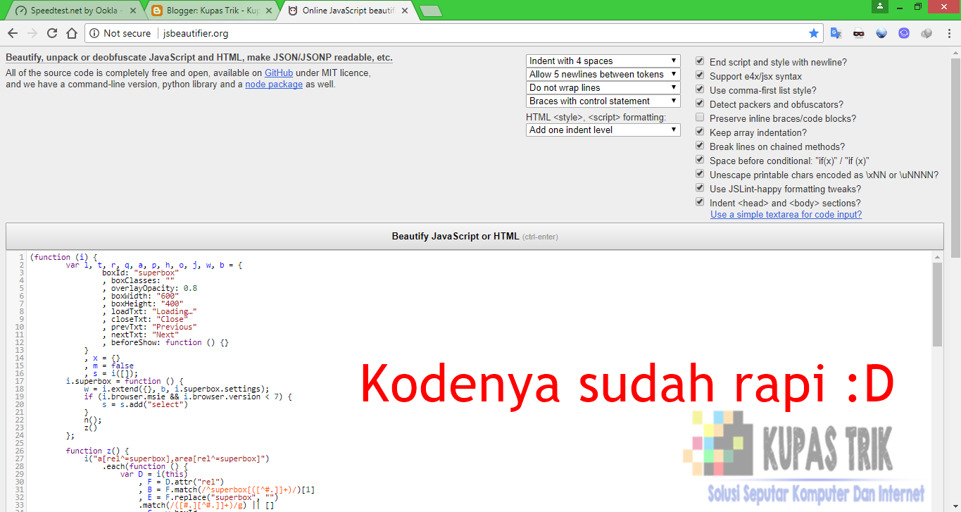 Cara Merapikan Codingan Javascript Secara Otomatis Dengan Cepat - Kupas ...