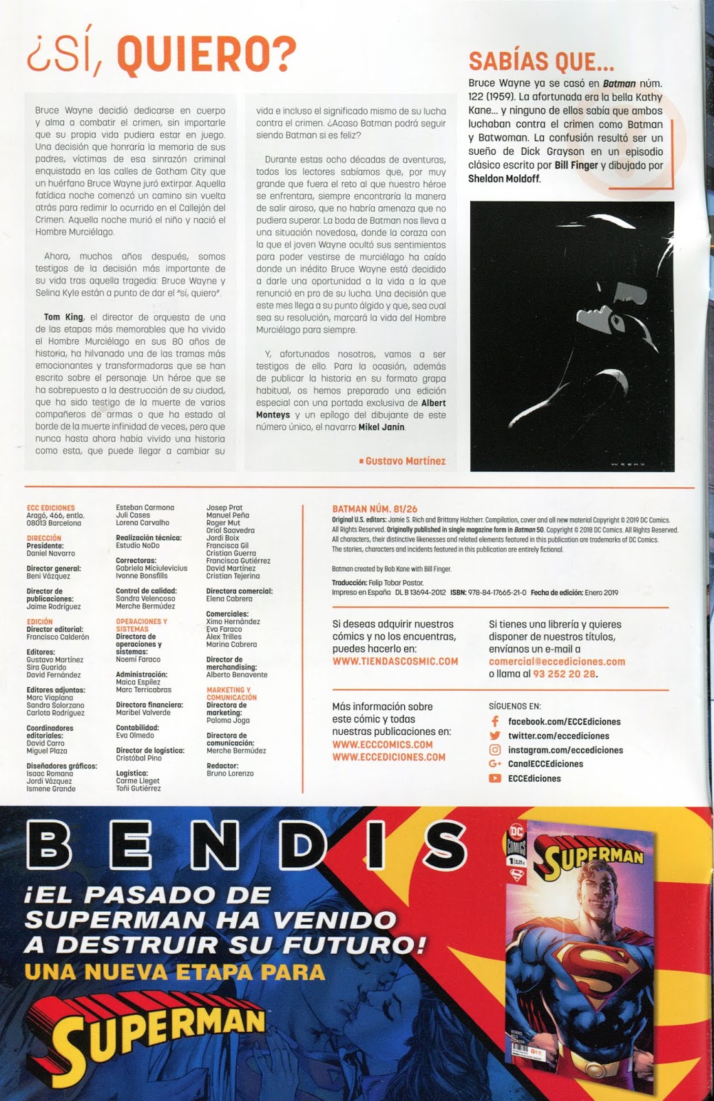 Galicia Comic: Batman 81 - Renacimiento 26 (Batman 50 Vol 3 USA)