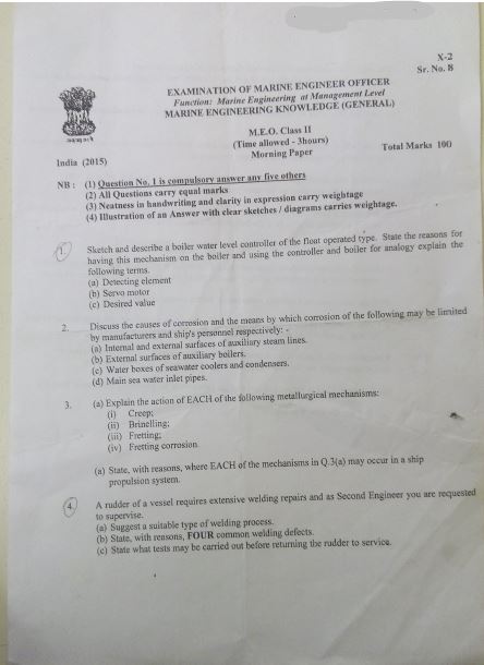 General 📓📚- MEO Class 2 Papers