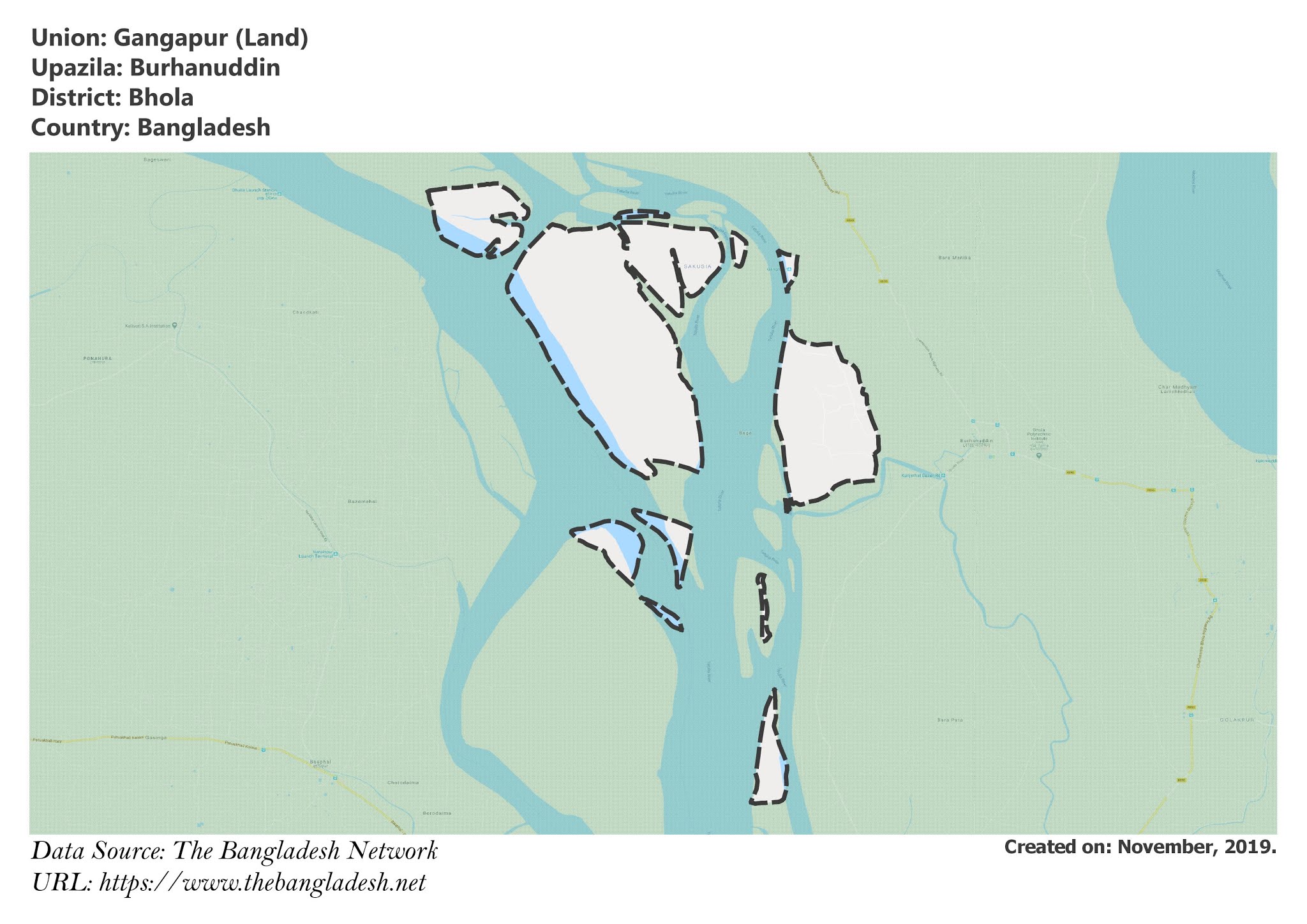 Gangapur Union, Bhola