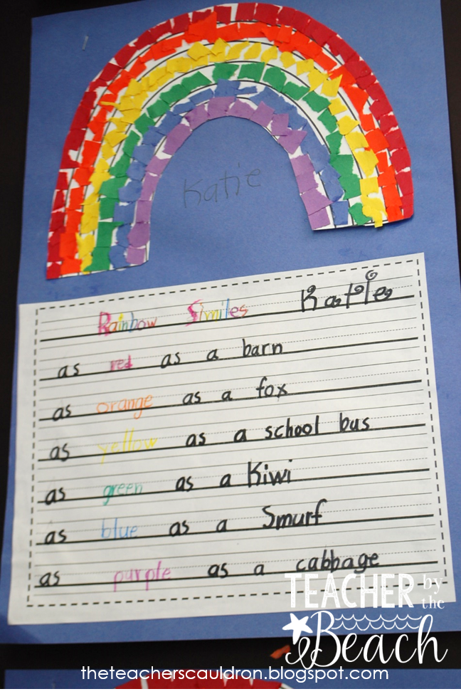 Rainbow Similes {Freebie} - Teacher by the Beach
