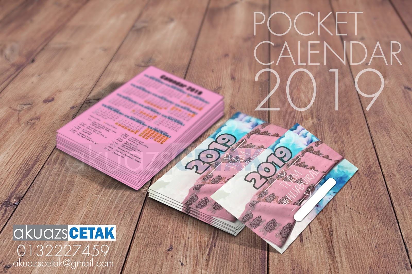 AKUAZS CETAK: POCKET CALENDAR DESIGN